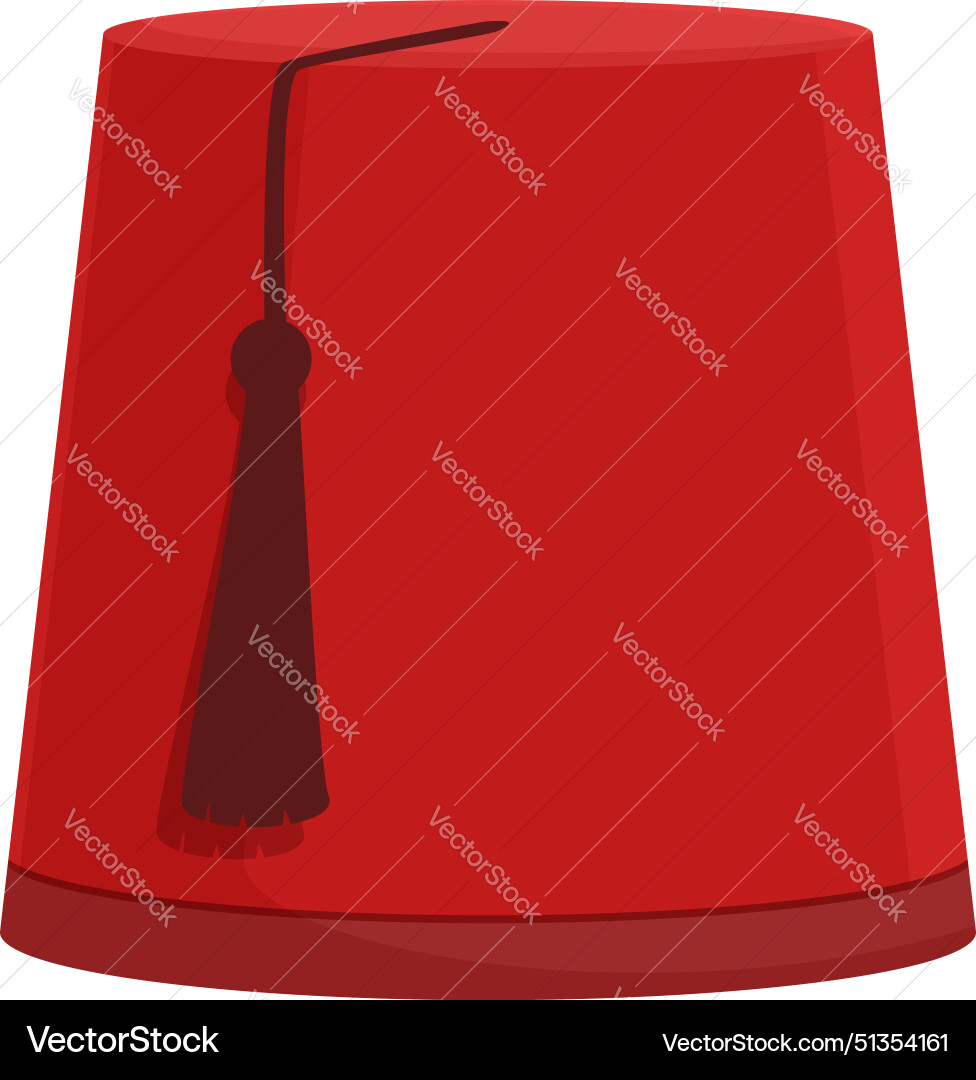Cartoon red fez hat Royalty Free Vector Image - VectorStock