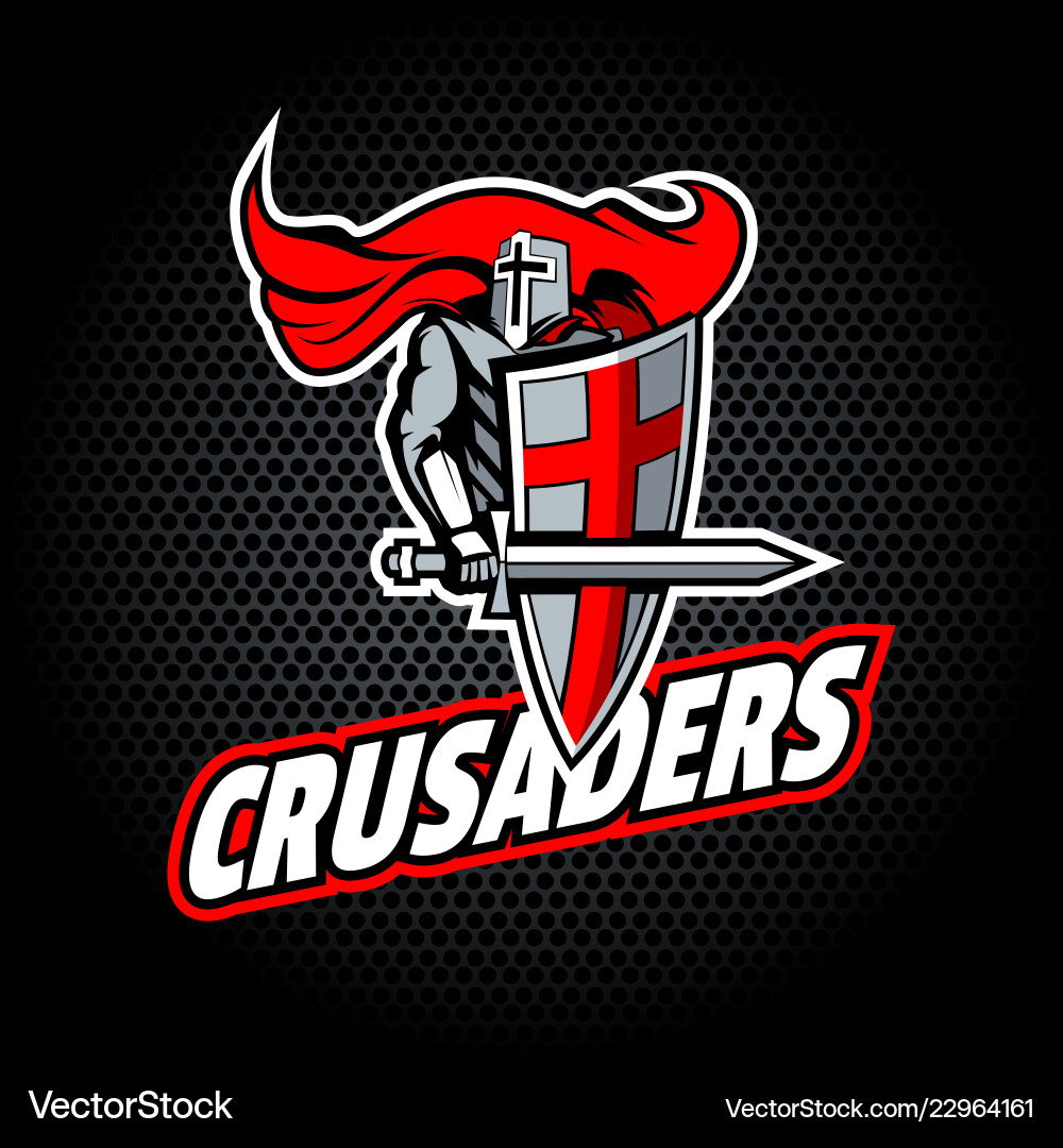Crusader Knight Logo Royalty Free Vector Image