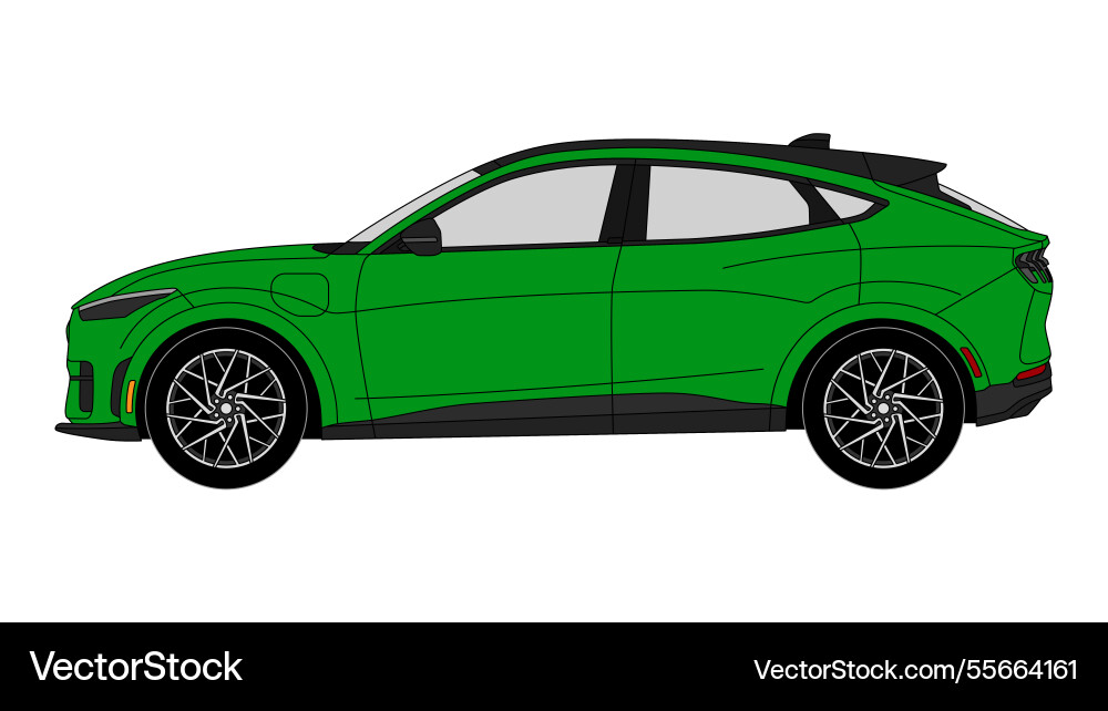 Ford mustang mach e Royalty Free Vector Image - VectorStock
