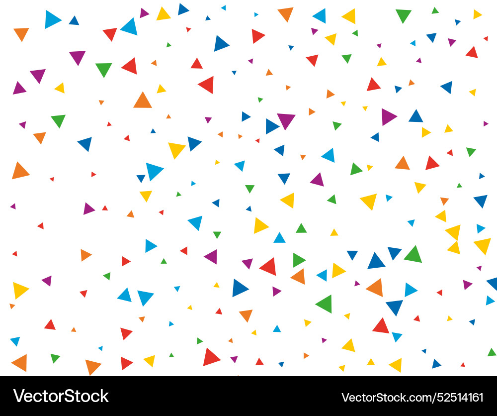 Holiday triangular confetti light rainbow glitter Vector Image