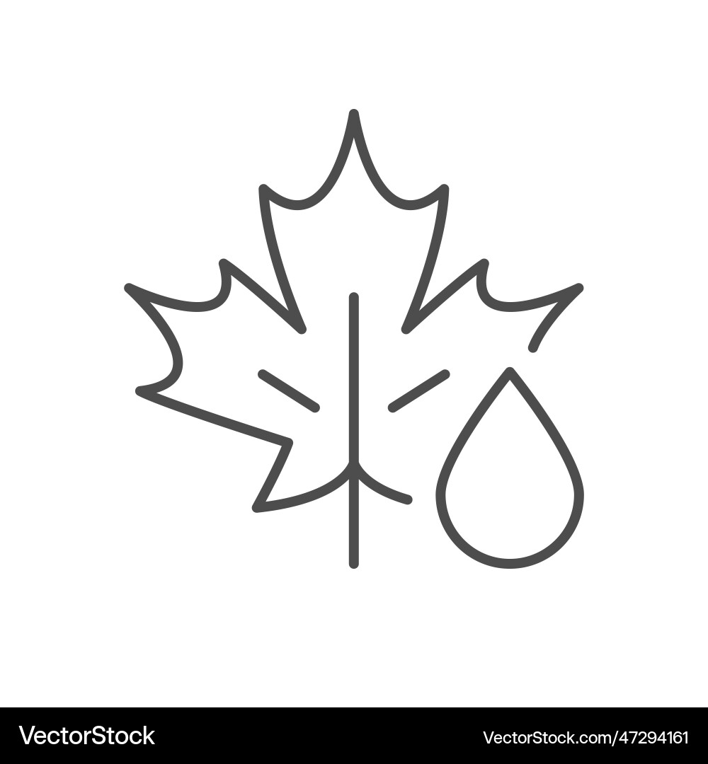 Maple syrup line outline icon Royalty Free Vector Image
