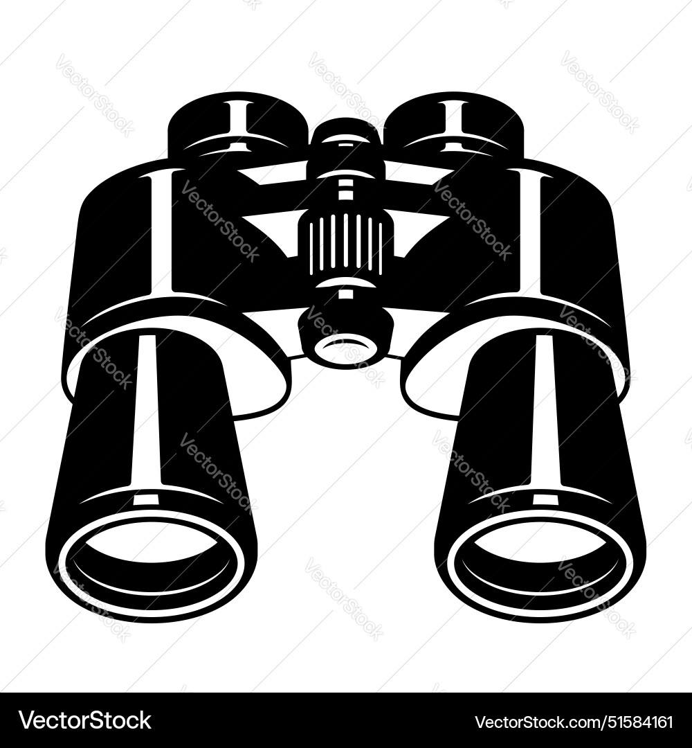 Silhouette of binoculars isolated on a white Vector Image