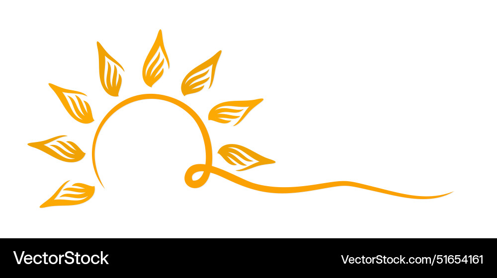 Sun stylized symbol Royalty Free Vector Image - VectorStock