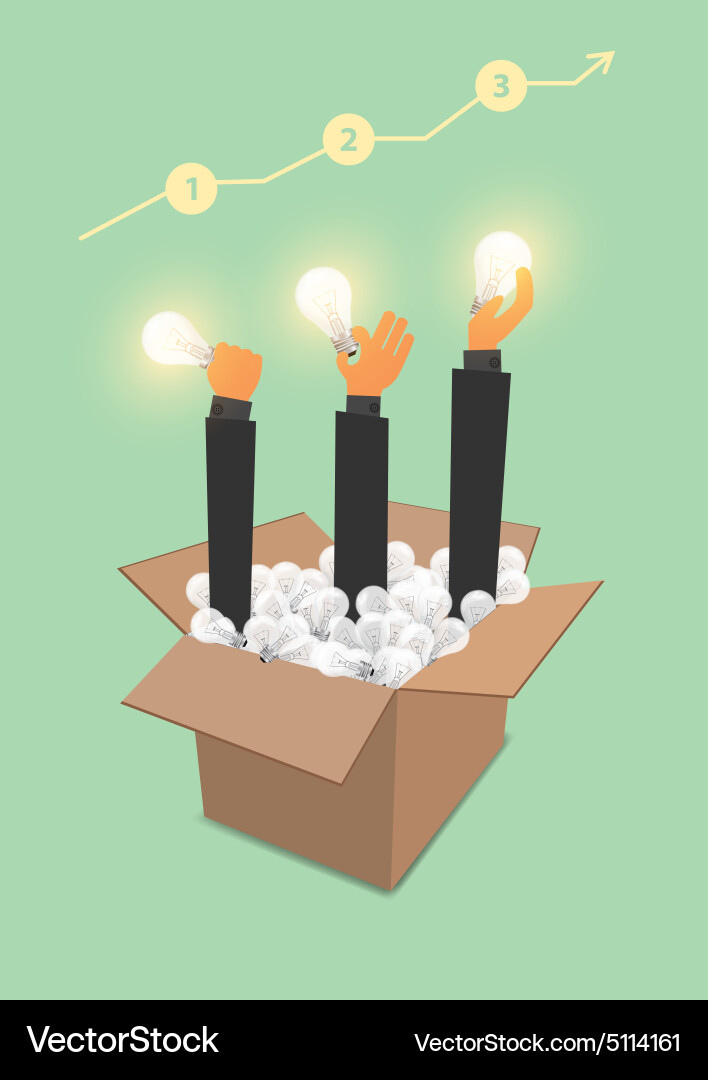 Think outside the box Royalty Free Vector Image