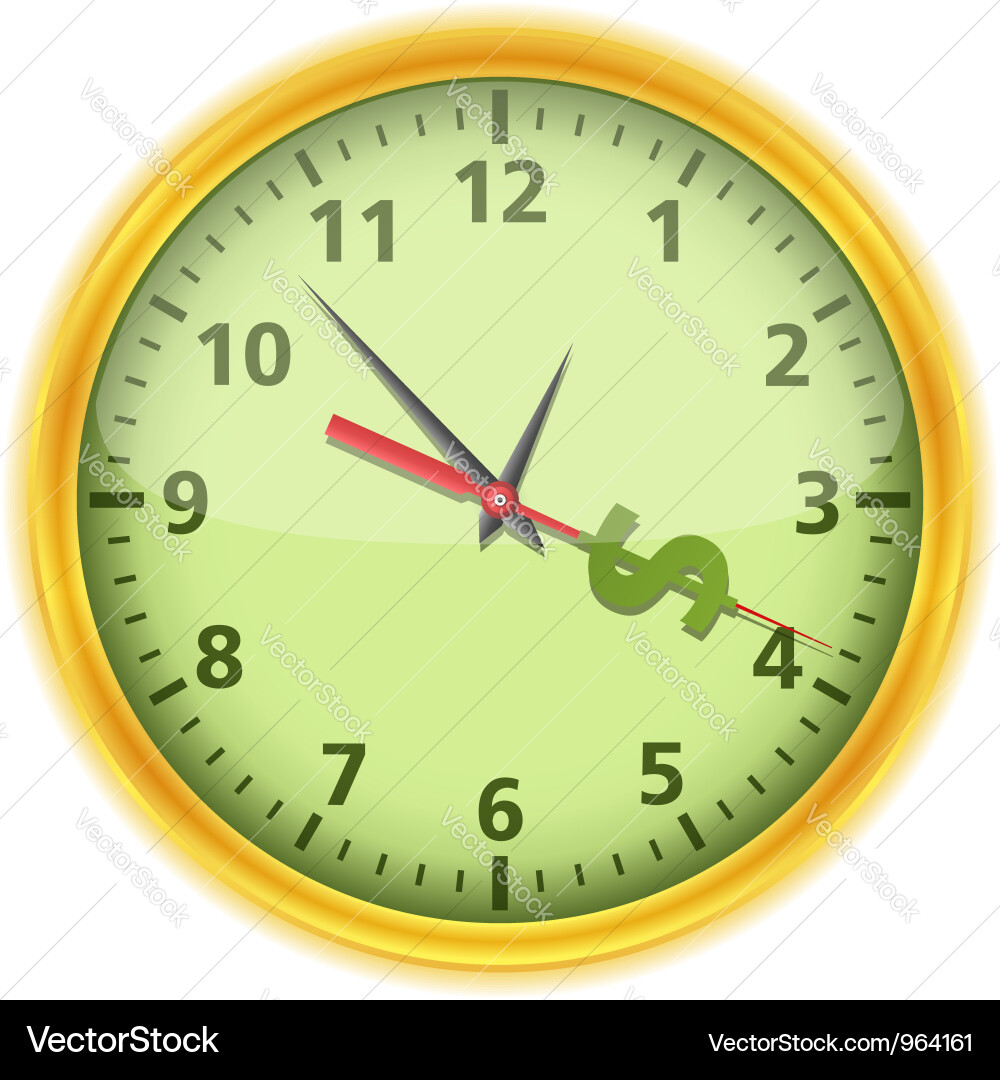 Time is money concept Royalty Free Vector Image