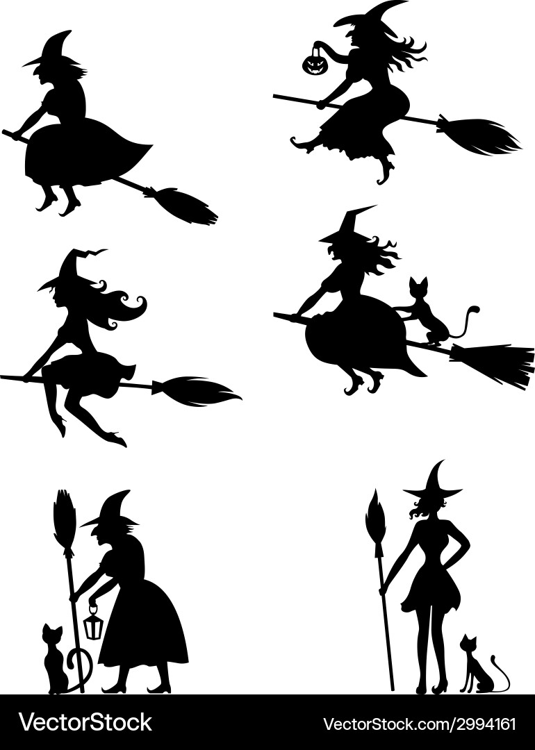 Witch set Royalty Free Vector Image - VectorStock
