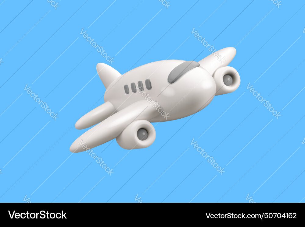 3d plane icon Royalty Free Vector Image - VectorStock