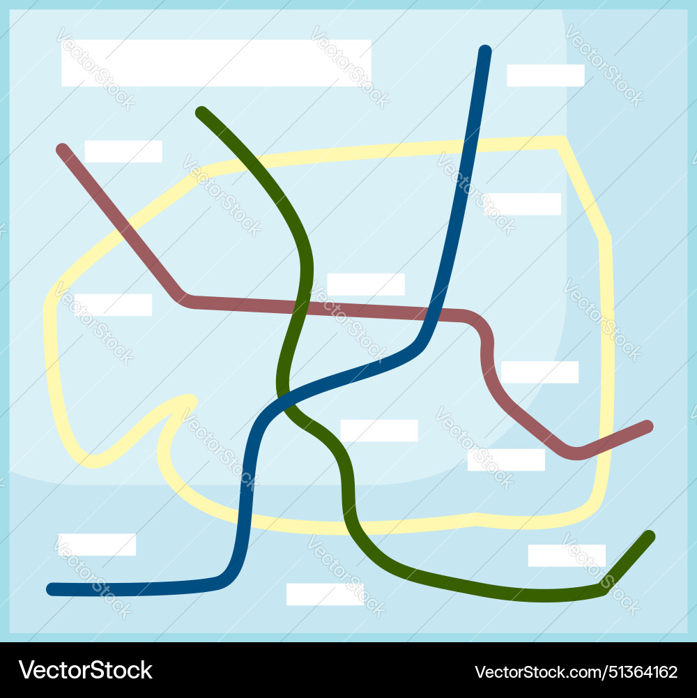 Abstract city map line art Royalty Free Vector Image