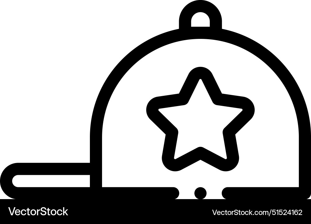 Baseball hat icon thin linear style design Vector Image