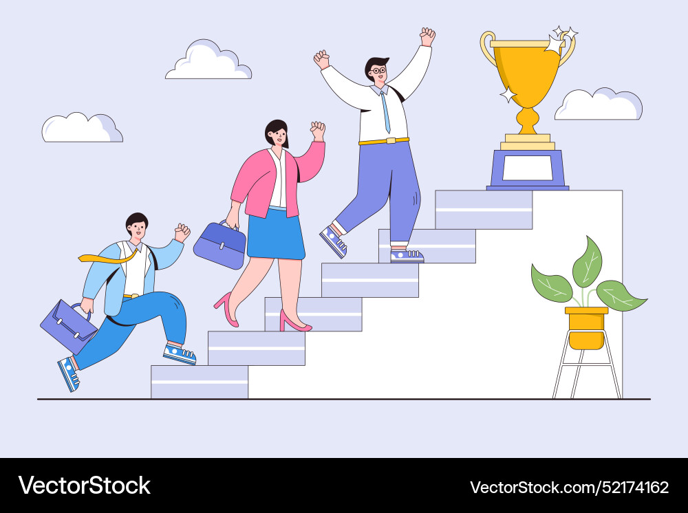 Competition and career development concept Vector Image