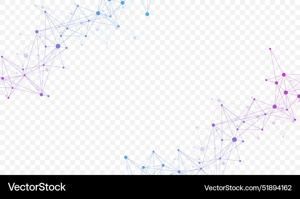 Connecting dots and lines abstract geometric Vector Image