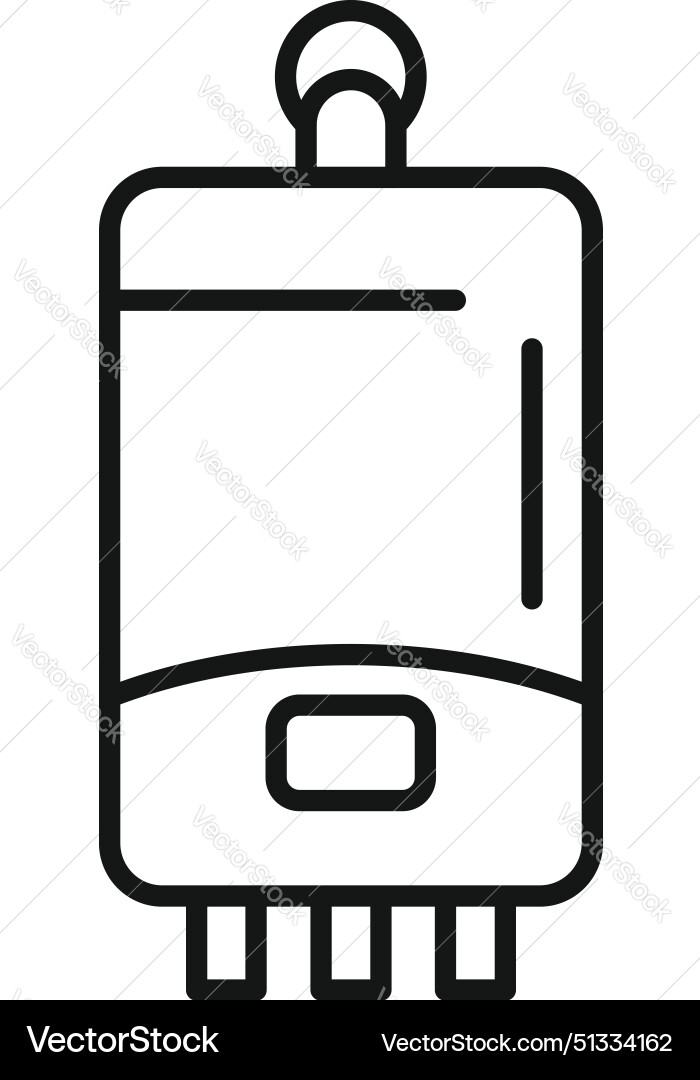 Electric home water heater icon Royalty Free Vector Image
