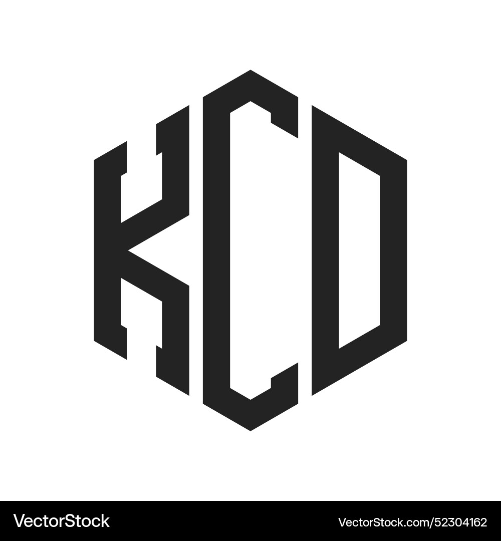 Kcd logo design initial letter monogram Royalty Free Vector