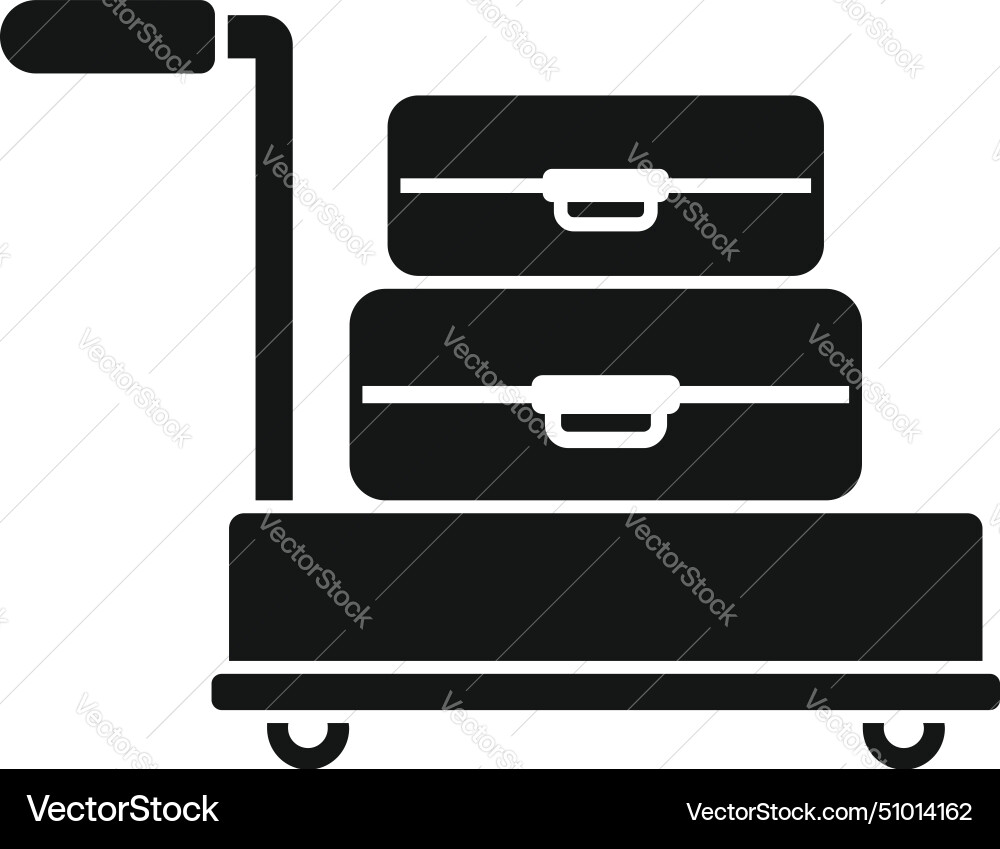 Support move trolley icon simple tour trip Vector Image