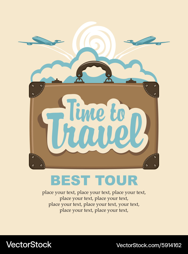 Time to travel Royalty Free Vector Image - VectorStock