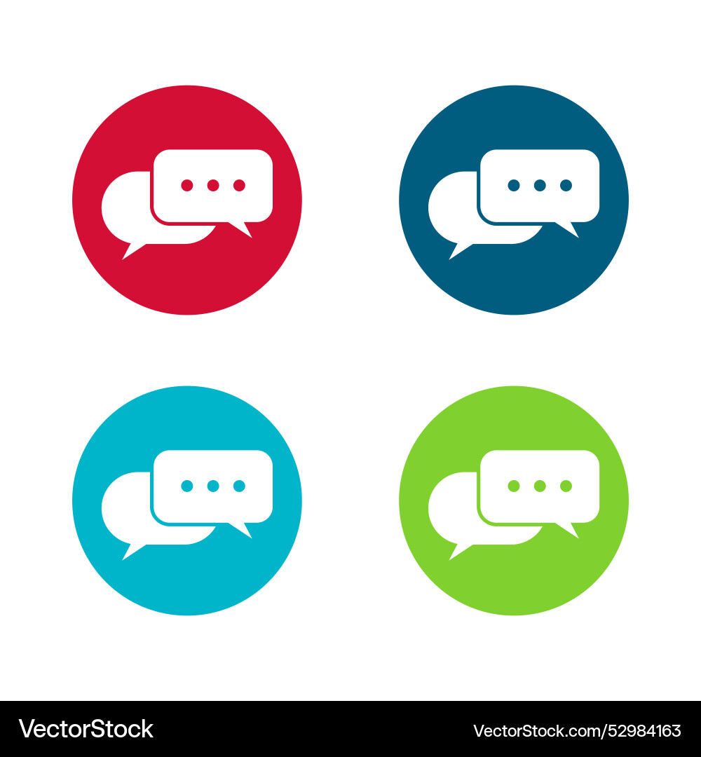 Chat icon set Royalty Free Vector Image - VectorStock