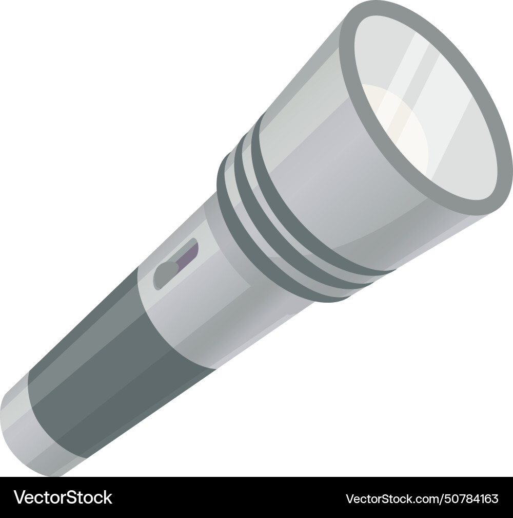 Flashlight icon portable electric torch light Vector Image