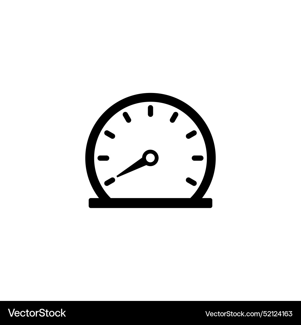 Minimalist black and white speedometer icon Vector Image