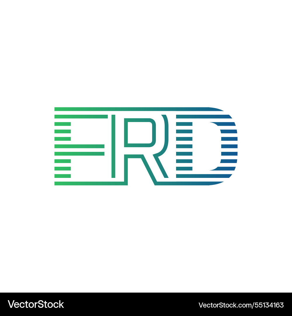 Modern frd logo design letter minimalist Vector Image