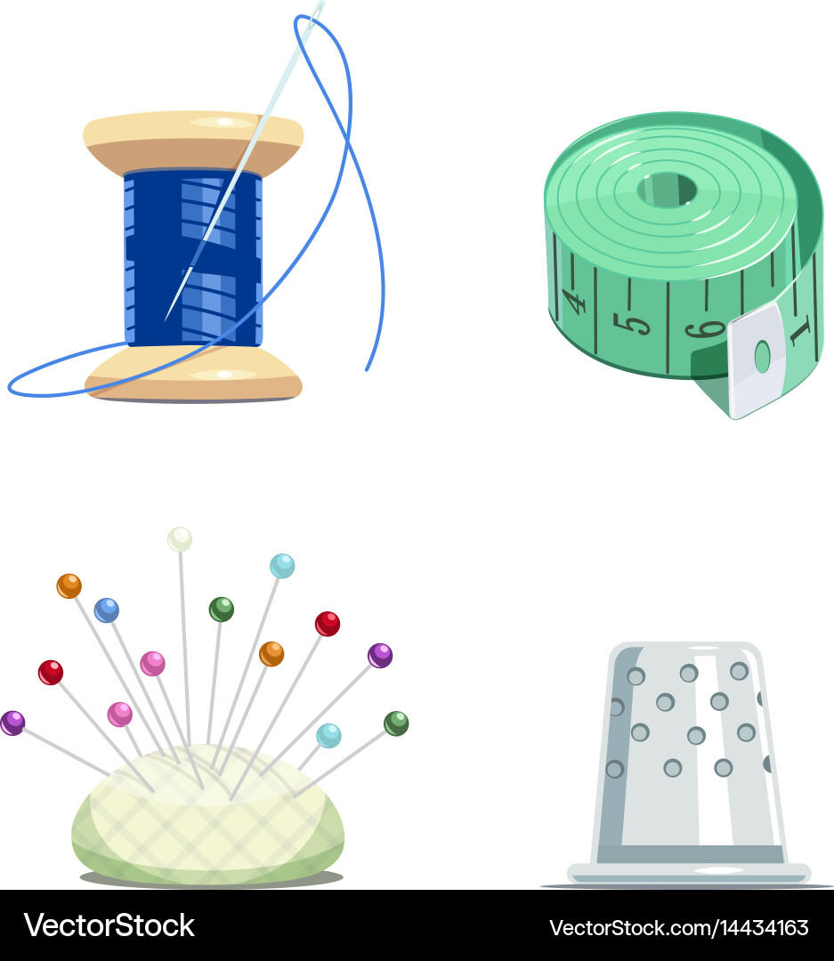 Sewing tools Royalty Free Vector Image - VectorStock