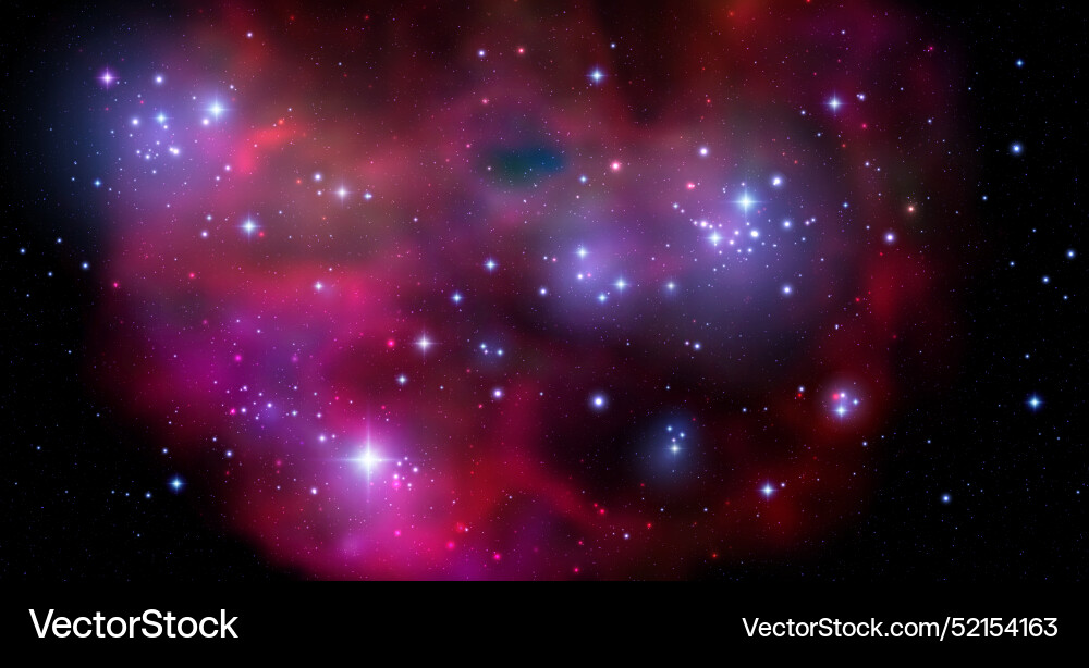 Space background with realistic nebula Royalty Free Vector