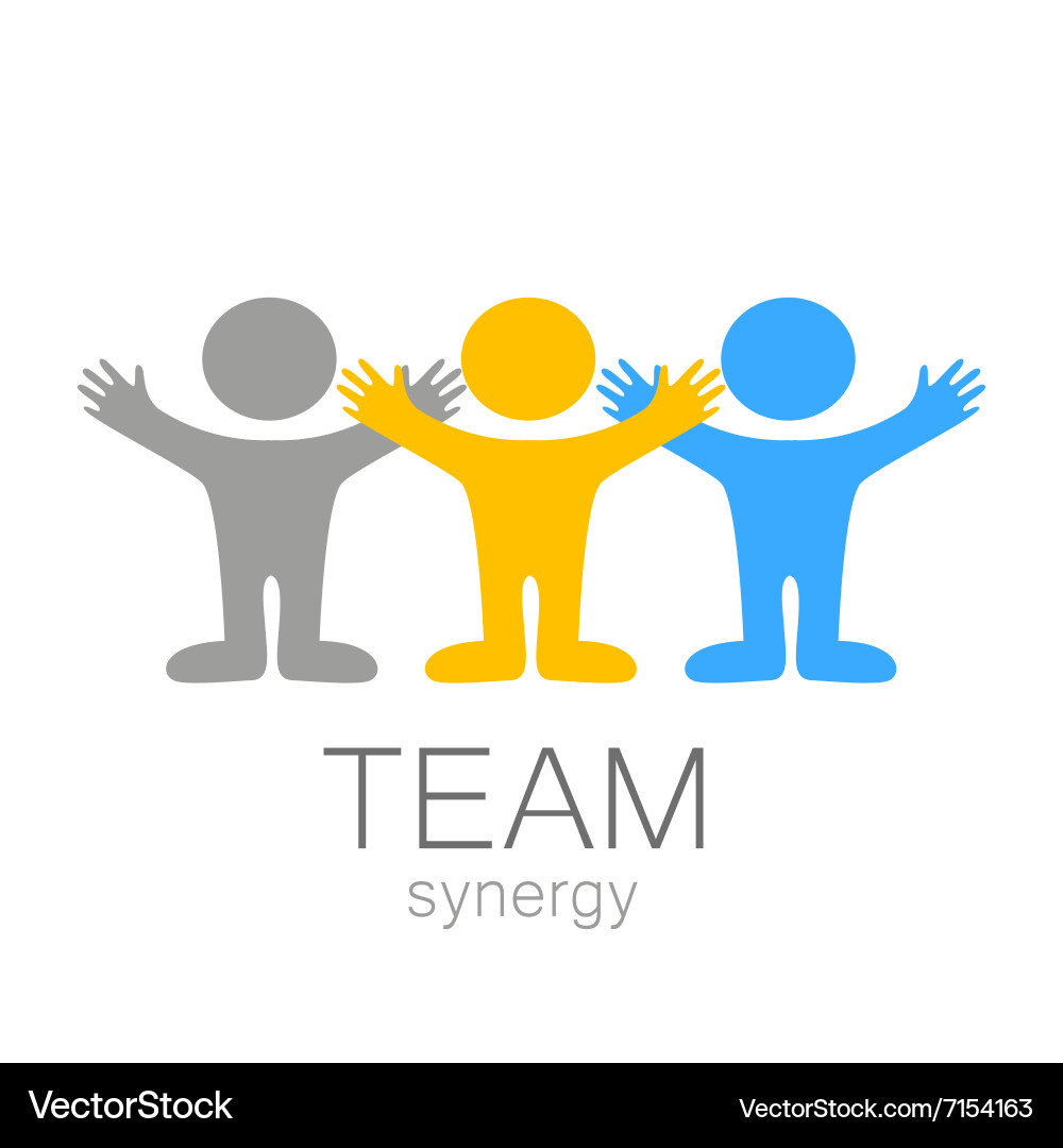 Team synergy logo Royalty Free Vector Image - VectorStock