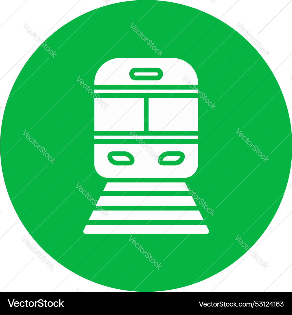 Train glyph circle icon Royalty Free Vector Image