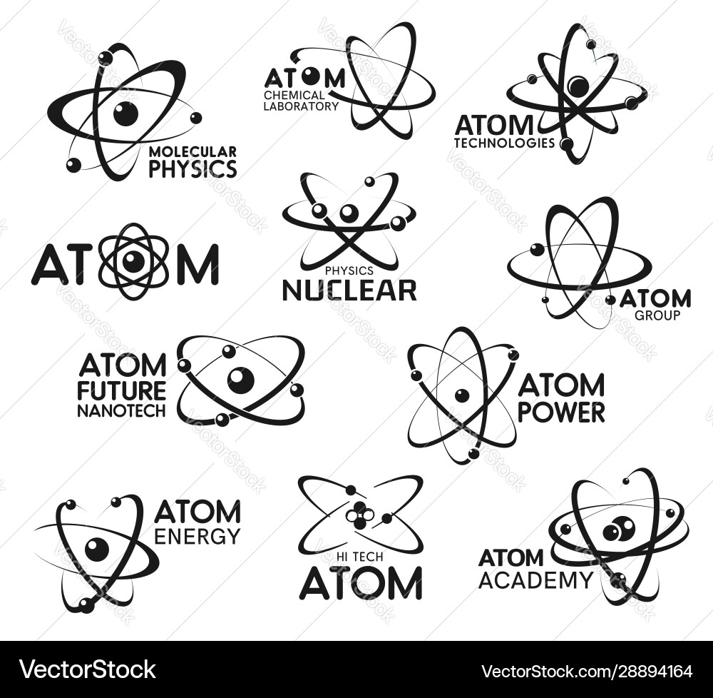 Atom nuclear physics and molecular technology Vector Image