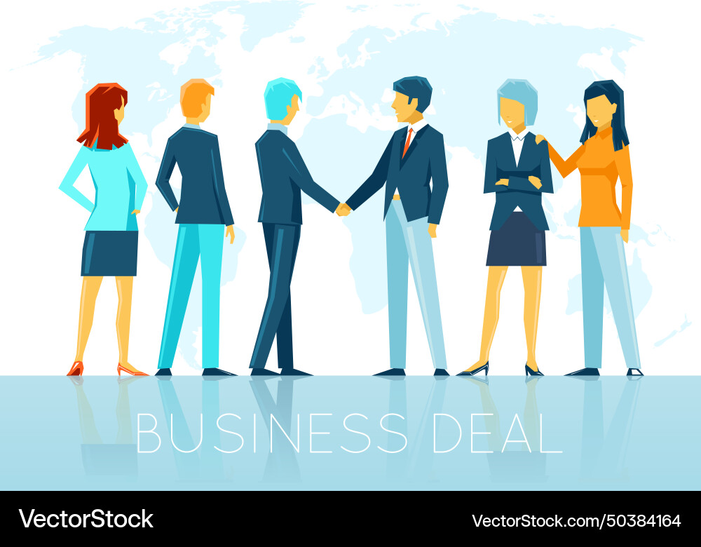 Business deal Royalty Free Vector Image - VectorStock