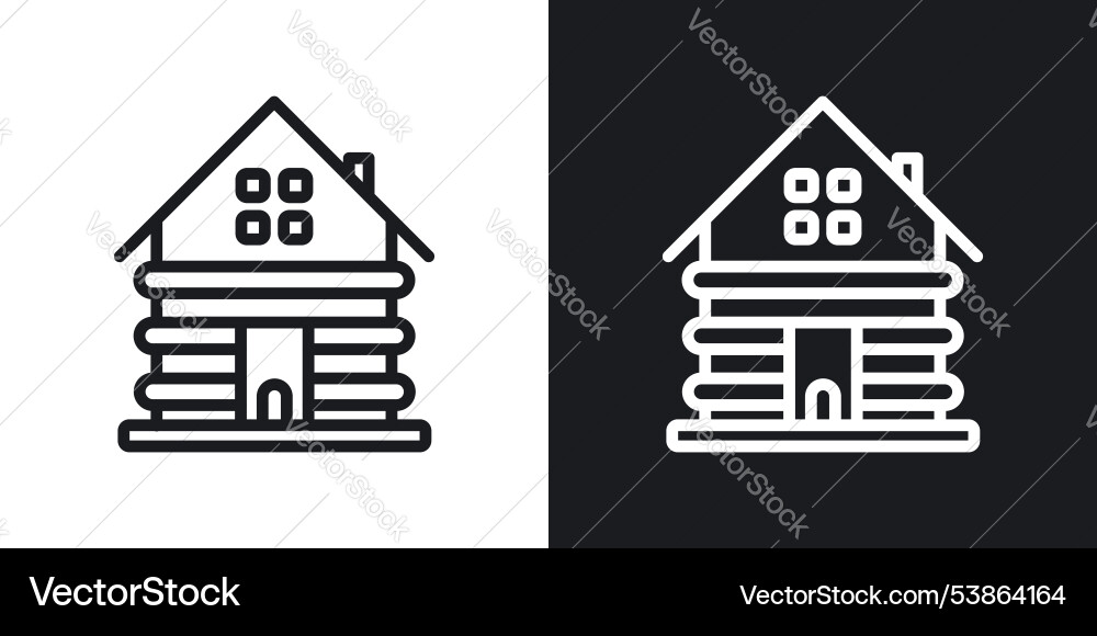 Cabin icon set Royalty Free Vector Image - VectorStock