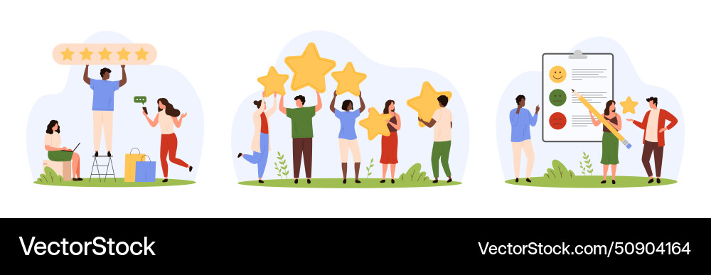 Customer feedback review survey of clients Vector Image