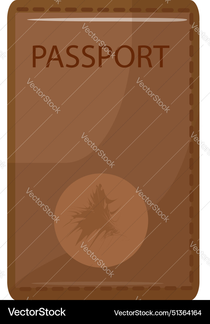 Flat design of a passport Royalty Free Vector Image