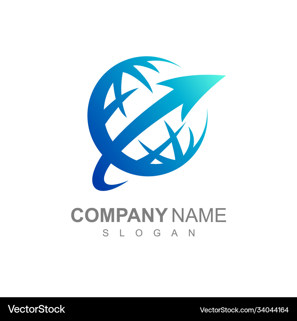 Global market logo Royalty Free Vector Image - VectorStock