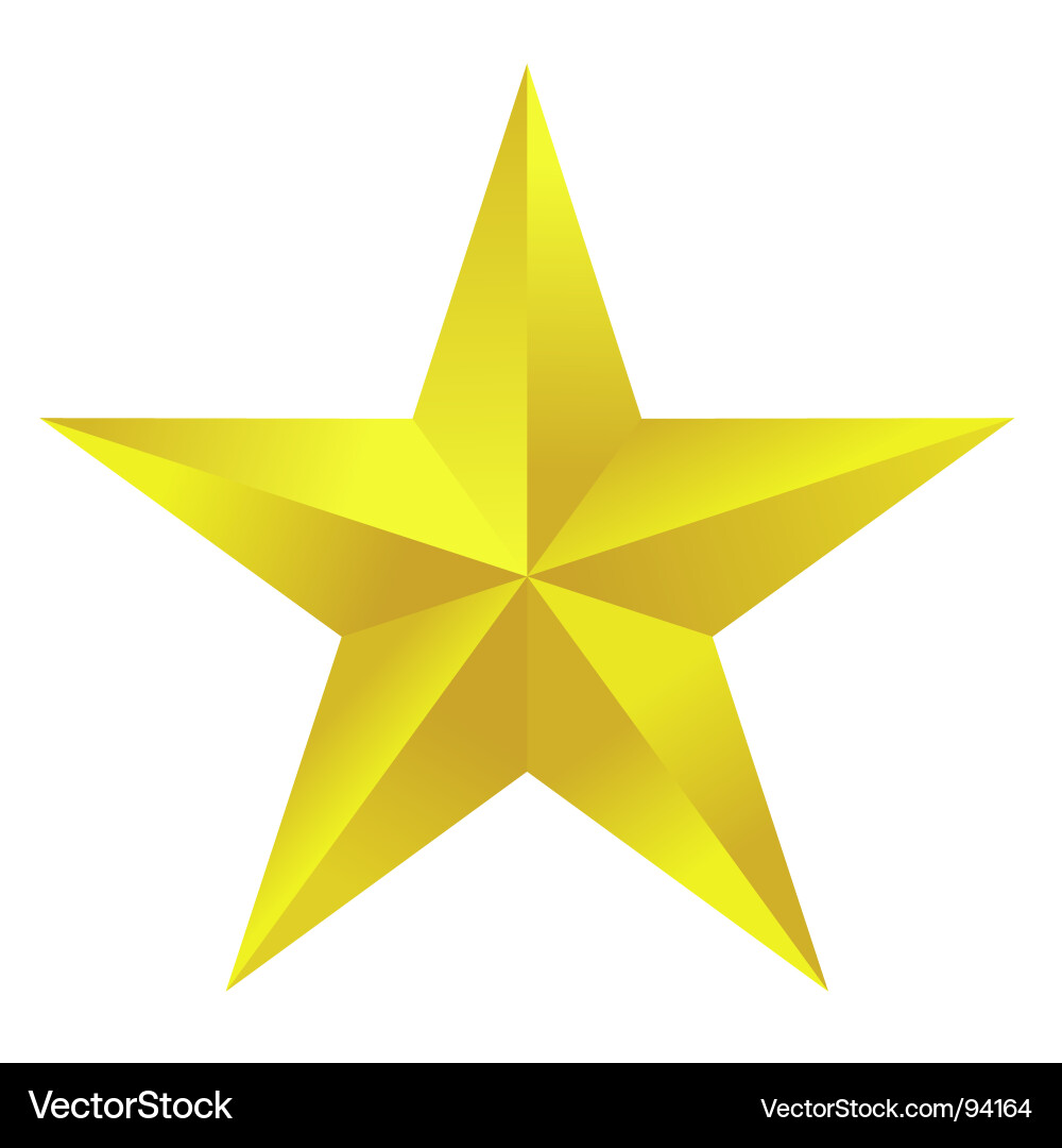 Golden star Royalty Free Vector Image - VectorStock