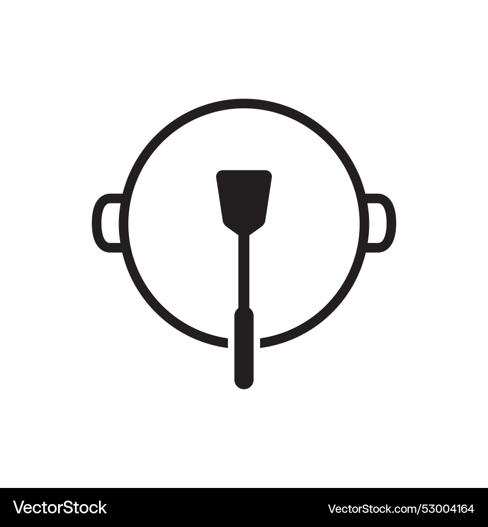 Kitchen restaurant spatula cooking logo design Vector Image