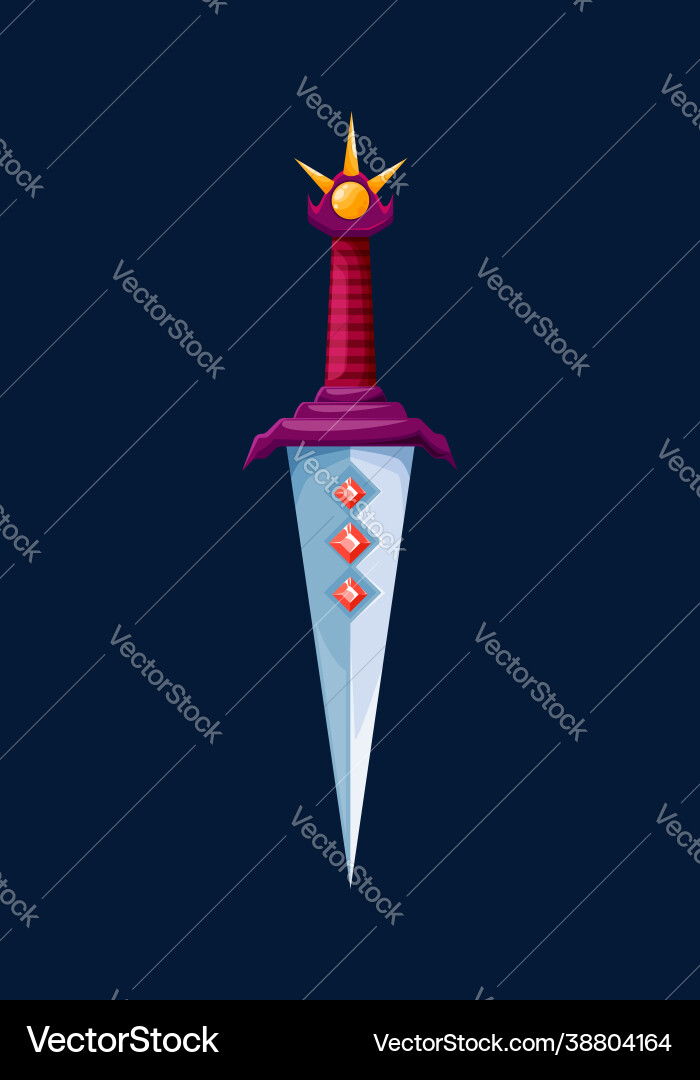 Magical wizard steel dagger blade medieval sword Vector Image