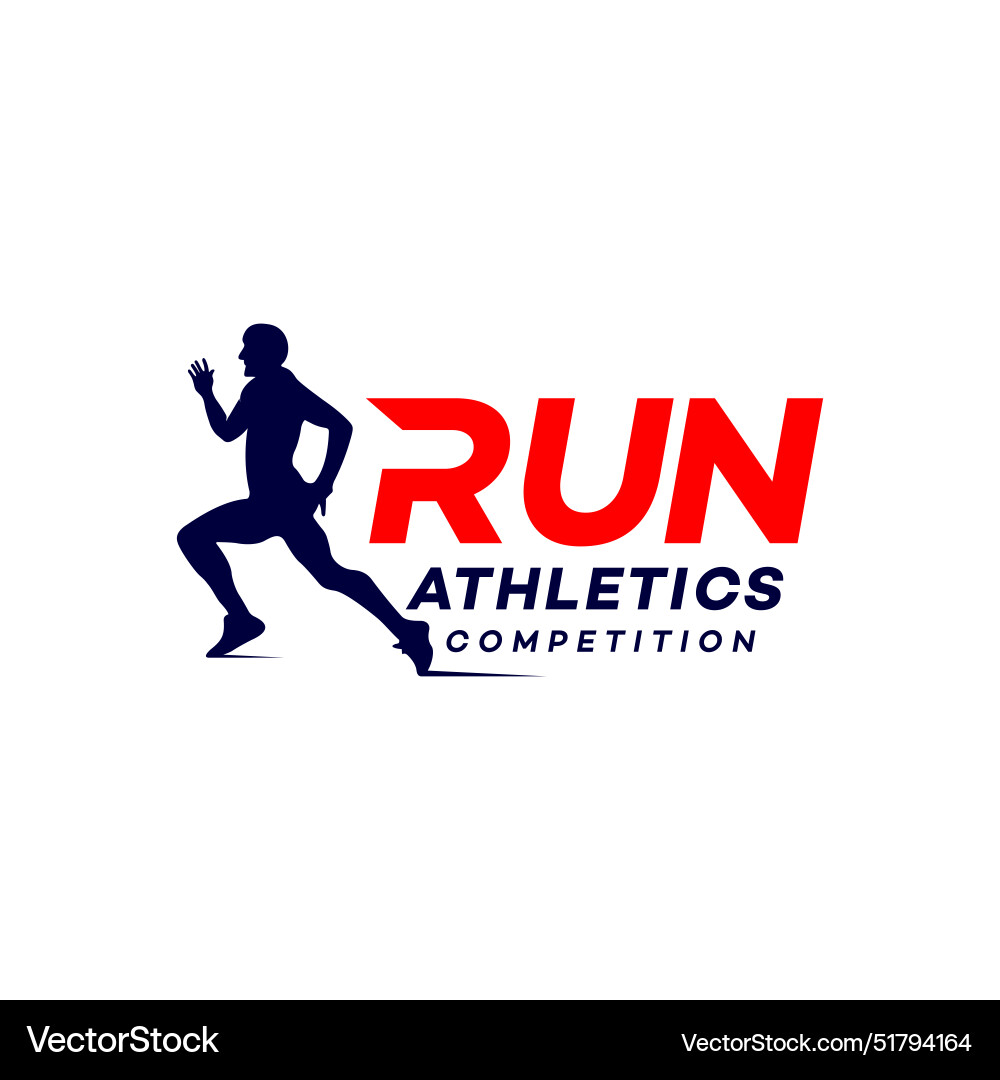 Running man silhouette icon designs marathon logo Vector Image