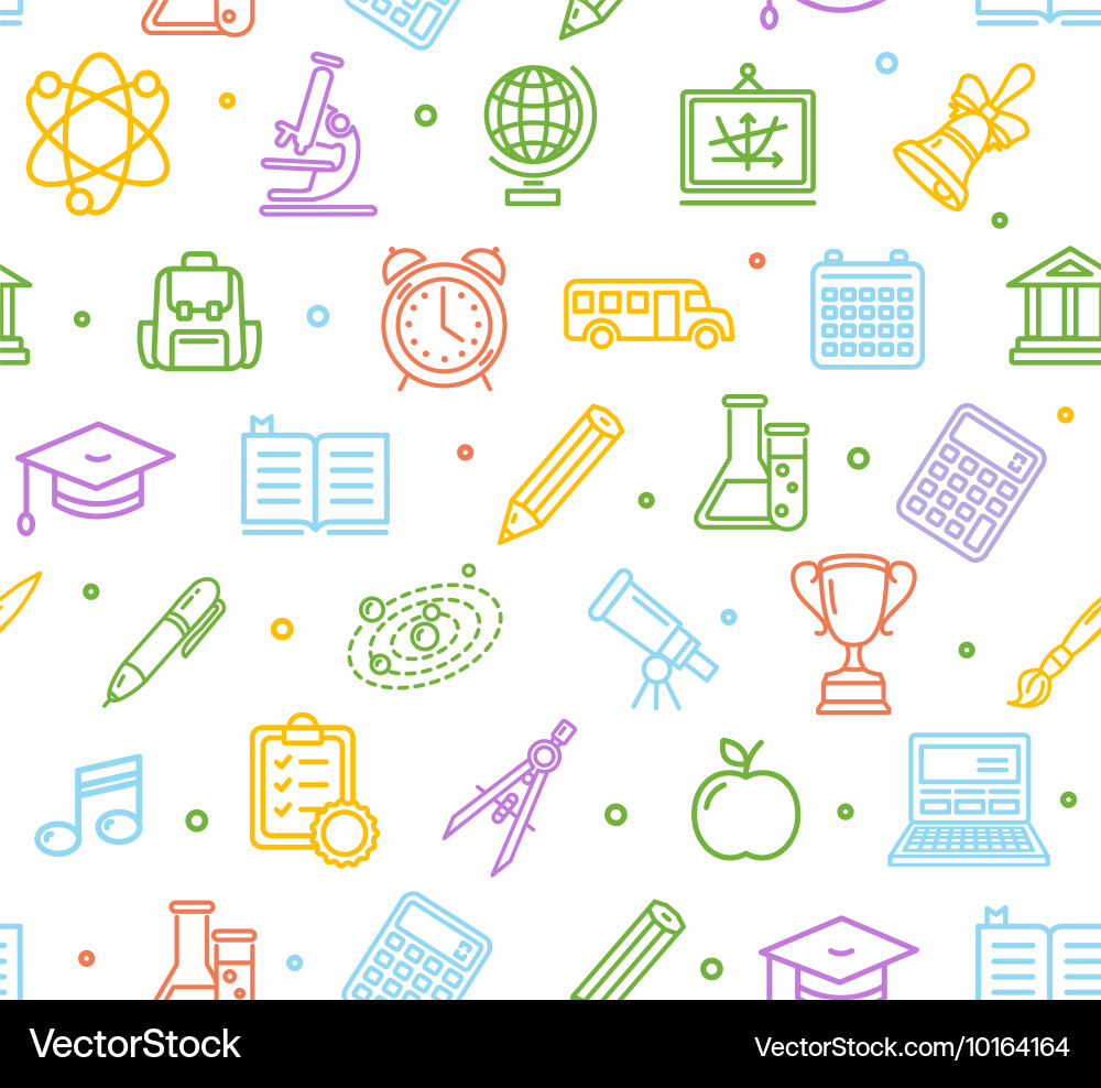 School background pattern Royalty Free Vector Image