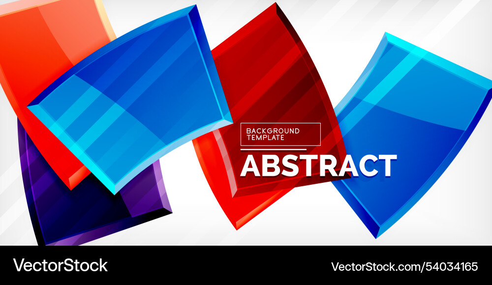 Abstract color geometric shapes Royalty Free Vector Image