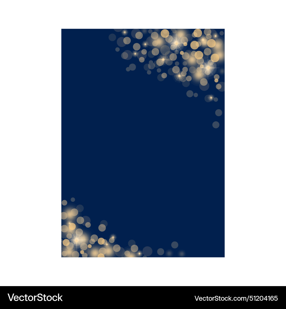 Blue golden frame graduate card Royalty Free Vector Image