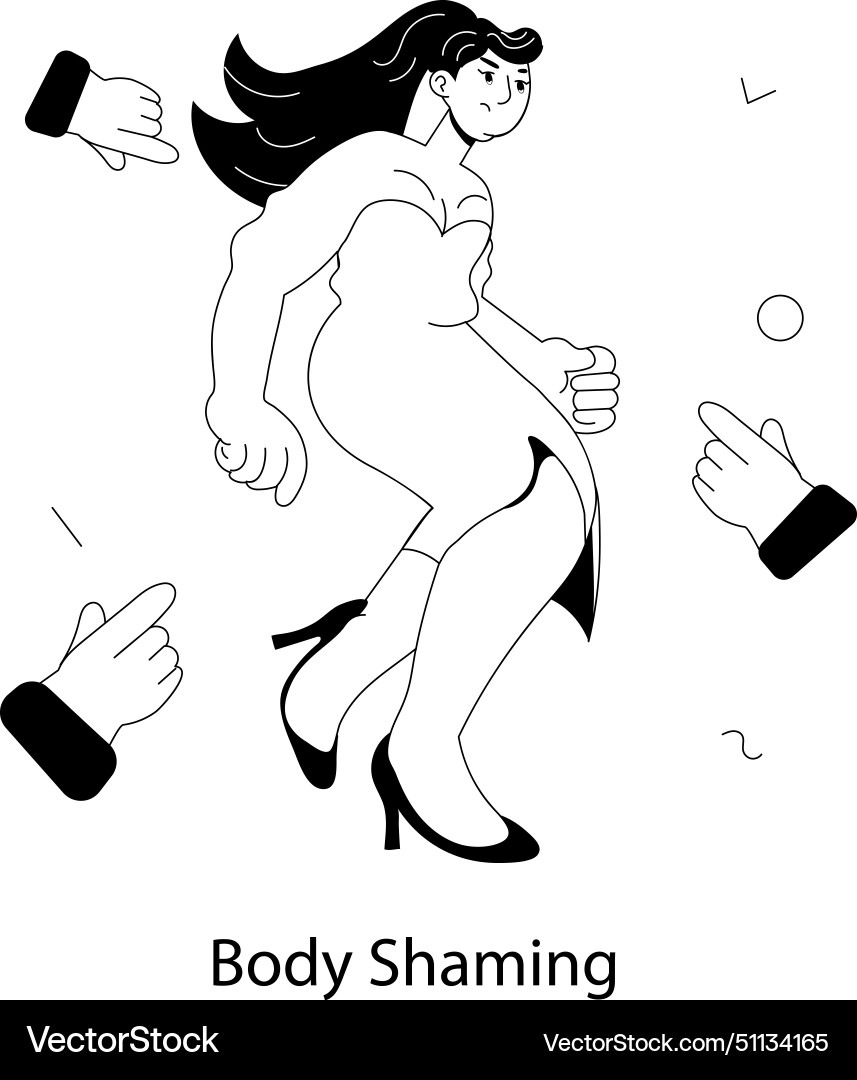 Body shaming Royalty Free Vector Image - VectorStock