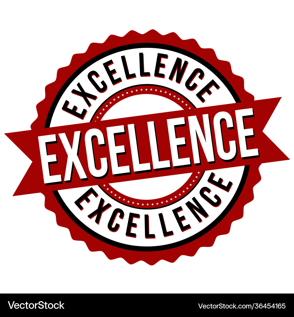 Excellence label or sticker on white Royalty Free Vector