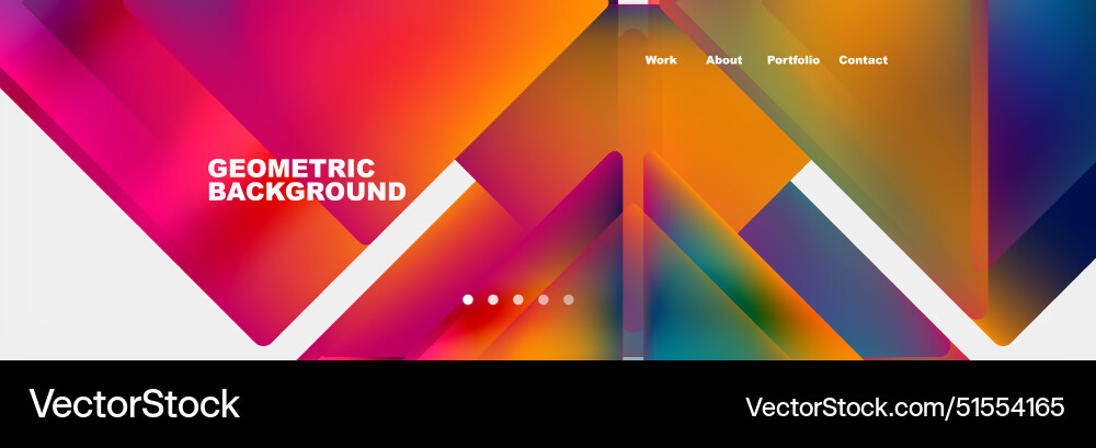 Gradient triangles composition with bright fluid Vector Image