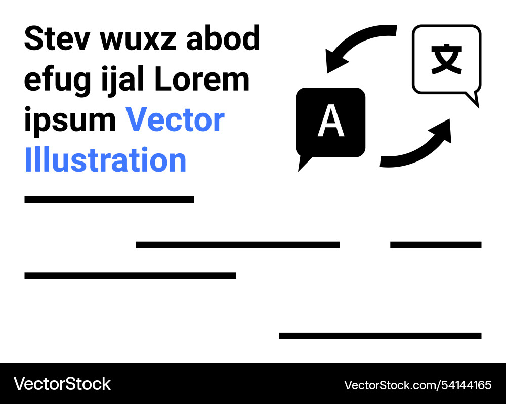 Language translation and communication concept Vector Image