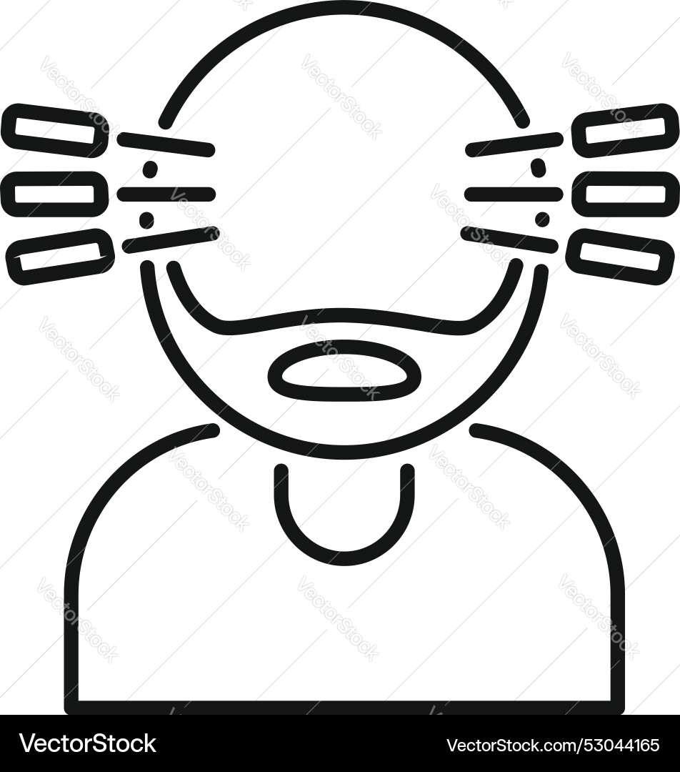 Man experiencing visual hallucinations from drugs Vector Image