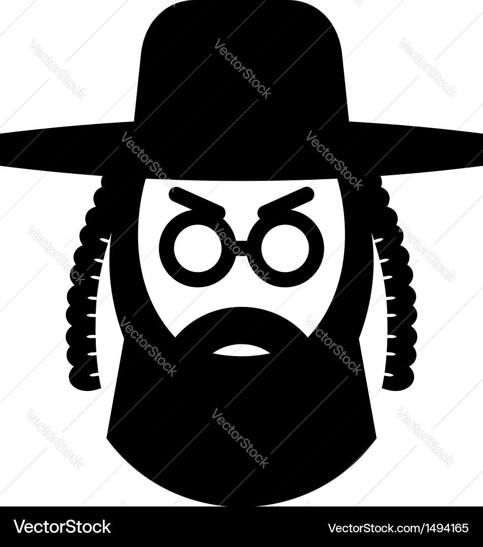 Orthodox jew sign Royalty Free Vector Image - VectorStock