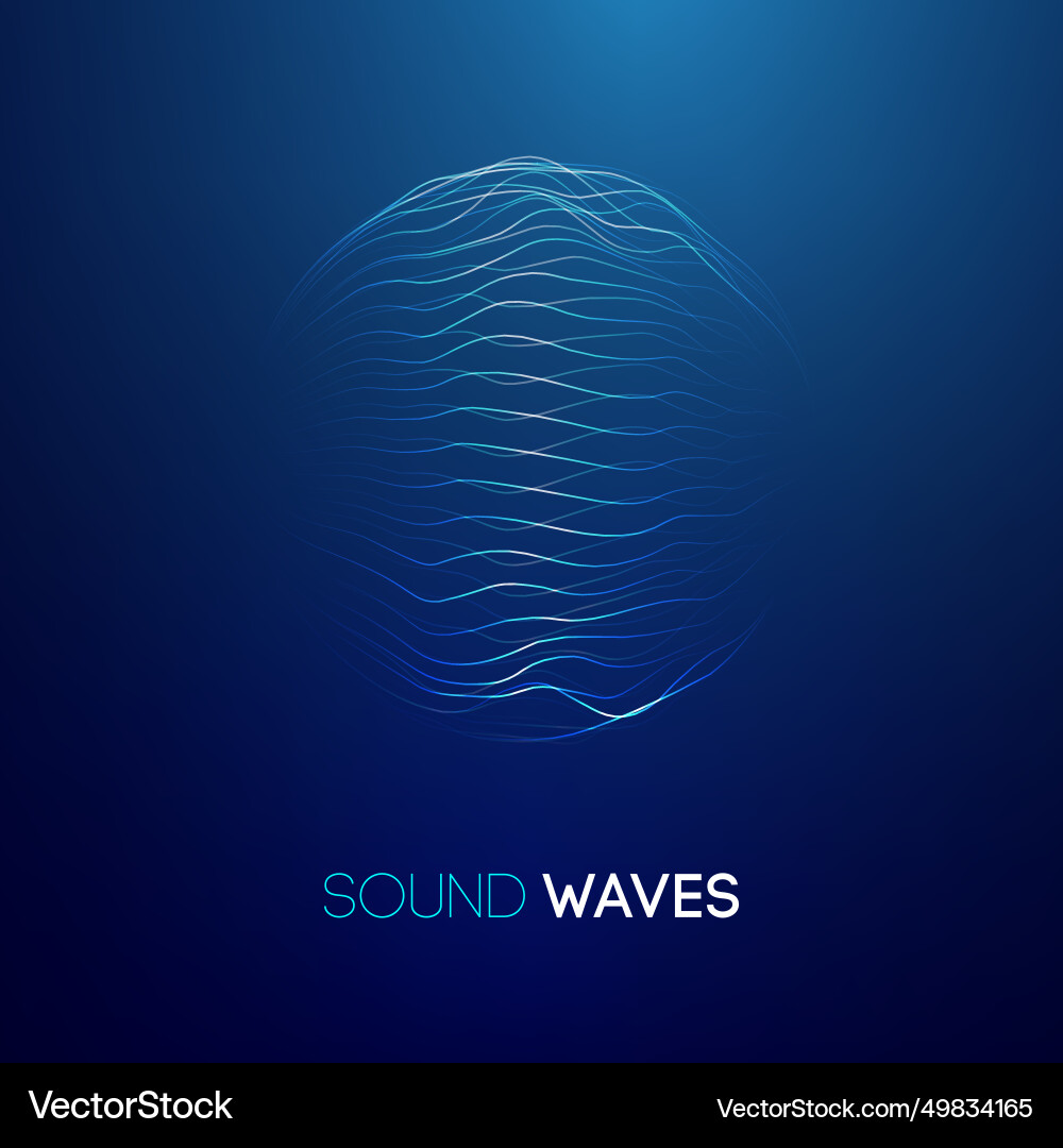 Sound Wave Blue Technologie Hintergrundmusik Vektorbild