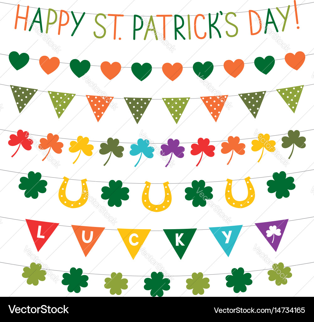 St patricks day banners set Royalty Free Vector Image