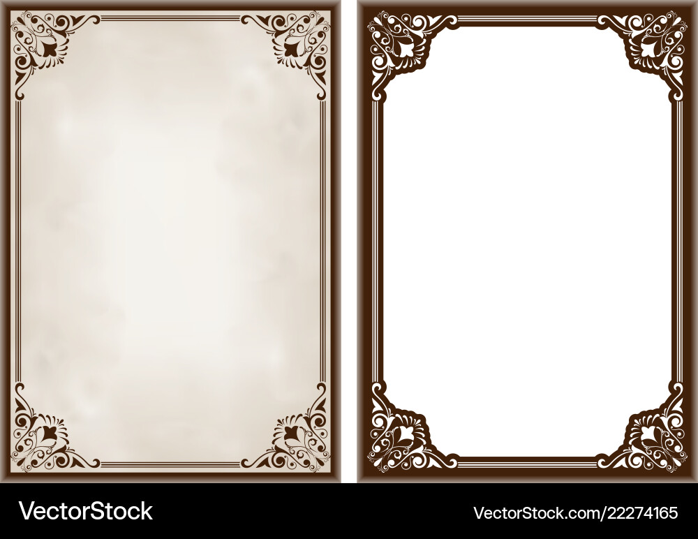 Vintage Filigree Frame Royalty Free Vector Image