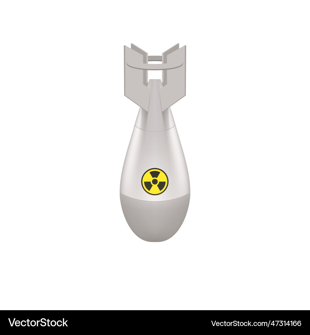 3d nuclear rocket air bomb atomic bombshell Vector Image